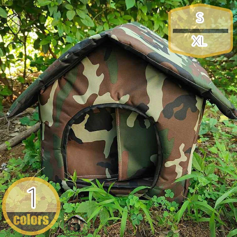 表地素材：オックスフォード内部素材：オックスフォード詰め物素材：スポンジ【高品質の素材】高品質のPVCコーティングされた防水キャンバス生地でできており、スポンジの裏地、内側に豪華な素材、暖かく、犬、猫に暖かい家を与えます。耐候性のアウトドア...