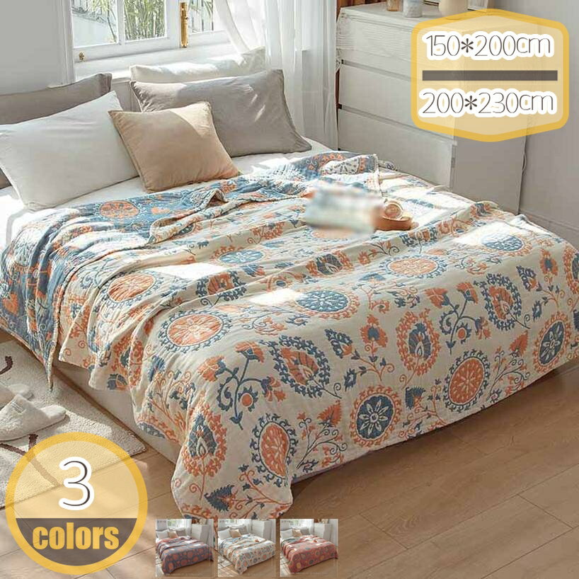 メイン素材：綿・コットン・サイズ：150*200cm、200*230cm　 素材：綿100%（100％天然素材） 　4重ガーゼ オールシーズン快適：どの季節でもお肌の一番近くになるようにつかうのがおすすめ。春と秋は薄い掛けふとんと組み合わせ...