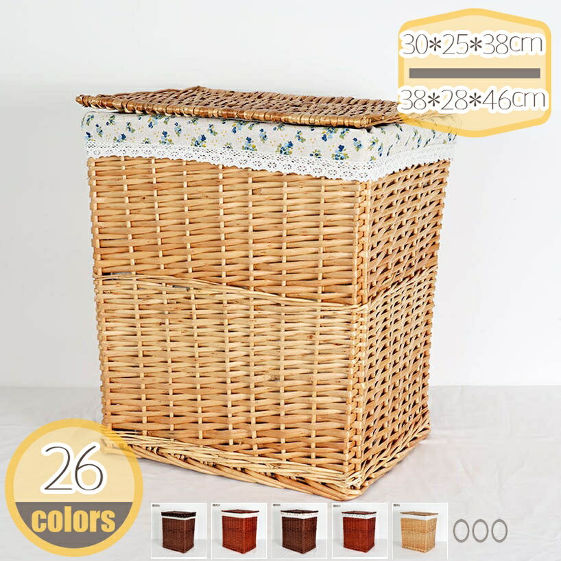 【クリックして他の色を選択してください】他の色1メイン素材：つる■商品サイズ：横幅30×奥行き25×高さ38cm「1個入り」。 横幅38×奥行き28×高さ46cm「1個入り」。【日本風雰囲気】ラタンで作ったかごは、素材本来の色がナチュラル雰...