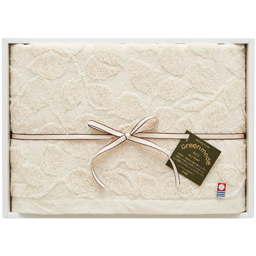 贈り物に最適なギフト対応商品 箱サイズ 　32×23×6cm 素　材 　綿100％（無染色・無漂白） 商品内容 　バスタオル　1枚　60×120cm　 　 Greenmode　グリーンモード 無染色・無漂白の環境にやさしいエコタオルです。 ...