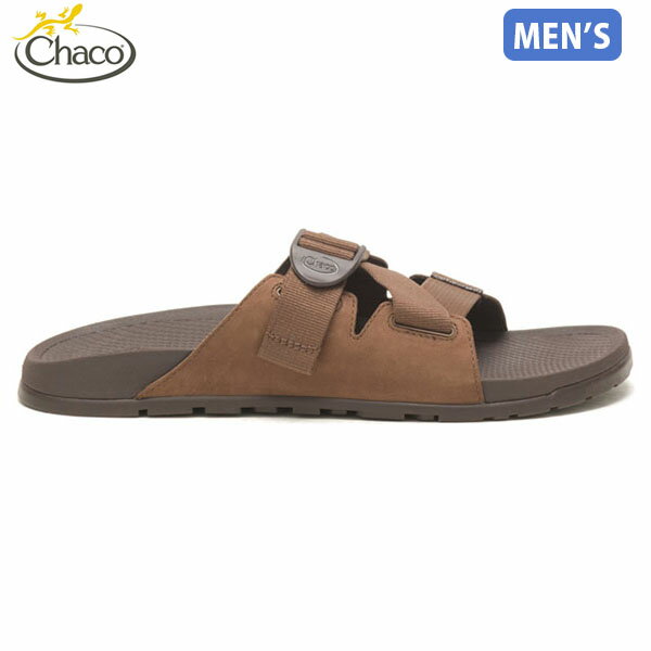 Chaco Ms ローダウンレザースライド゛■スペック フルグレインレザーのアッパーに、調節可能なリサイクル・ポリエステル製ジャカードウェビングと成型バックルを採用 男性専用設計のLUVSEAT 高反発EVAミッドソール ノンマーキング加工...