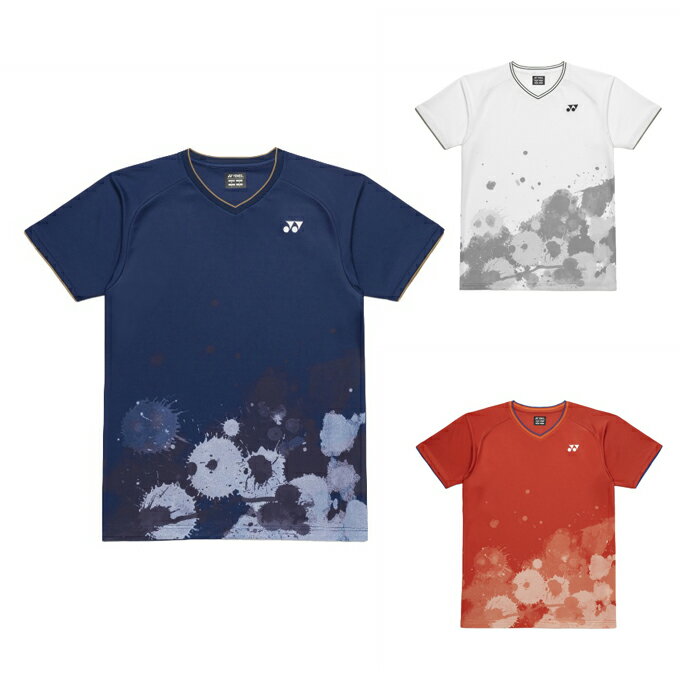 ■カラー： 554DN ( ダークネイビー ) 011W ( ホワイト ) 005OR ( オレンジ ) ■サイズ：S、M、L、O ■素材：ポリエステル100% ■特長： ・UVカット ・吸汗速乾 ・制電 ・日本バドミントン協会審査合格品 ...