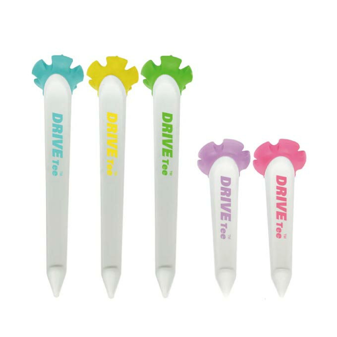 花びらシステムがあなたの飛びを変える DRIVE Tee ( ドライブティー ) 登場！ ■内容量：5本入り ■サイズ： 80mm / 3本 45mm / 2本 ■特徴： 【 業界最小クラスの支えポイント 】 業界最小クラス！たった5つのド...