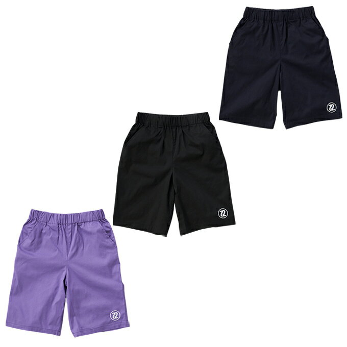 少し張り感のある素材なので夏場に最適なハーフパンツです。 ■カラー：BK、NV、PPL ■サイズ(実寸サイズ)：140cm、150cm、160cm 140cm( 身幅 / 27cm、前股上 / 25cm、わたり幅 / 27.5cm、ヒップ ...