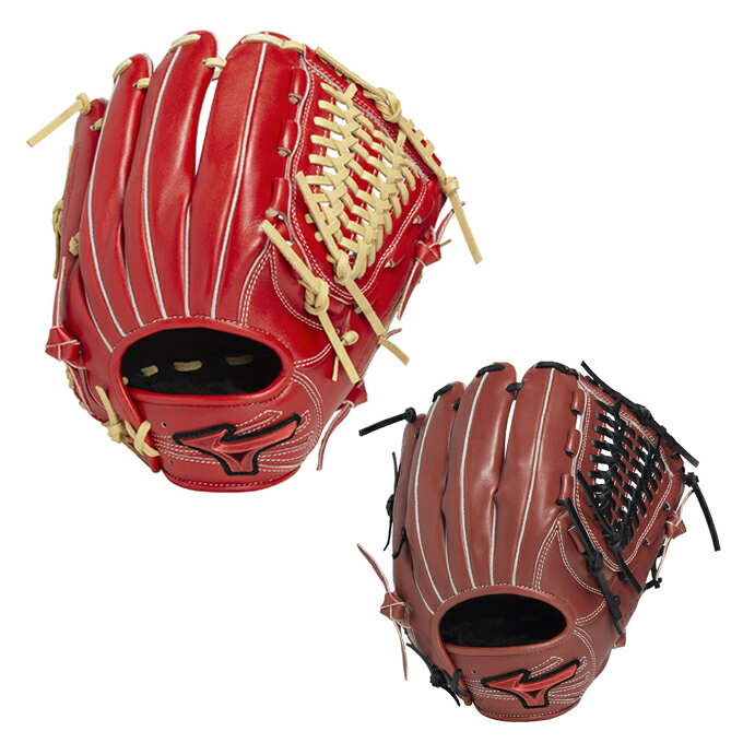 パワー、力強さのREDにIBEラインを ■カラー：7080( ラディッシュ × ブロンド )、6609( ローズブラウン × ブラック ) ■サイズ：10 ■素材：受球面、背面 / クレストハイド( 天然皮革 / 牛革 ) ■利き手：右投げ...