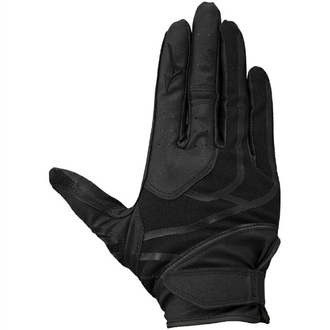 グラブと一体となって球際を制する！指マチシームレス構造の『新型ミズノプロ守備用手袋』 ■カラー：90/ブラック×ブラック ■サイズ：S（22～23cm） ／ M（24～25cm） ／ L（26～27cm） ■素材・製法：平側素材/合成皮革 ...