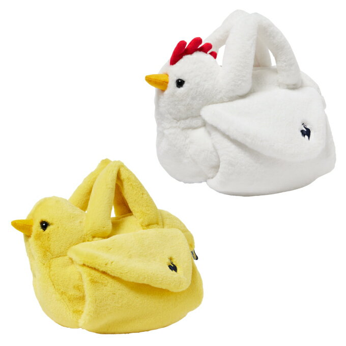 ボア素材のにわとりとひよこが可愛らしいカートポーチ。 ブランドロゴがある羽の裏側は手を入れられるようになっており、寒い日のカート移動の際にはハンドウォーマーとしても活躍できるアイテム。 ■カラー：WH00、YL00 ■サイズ：F ■素材：ポ...