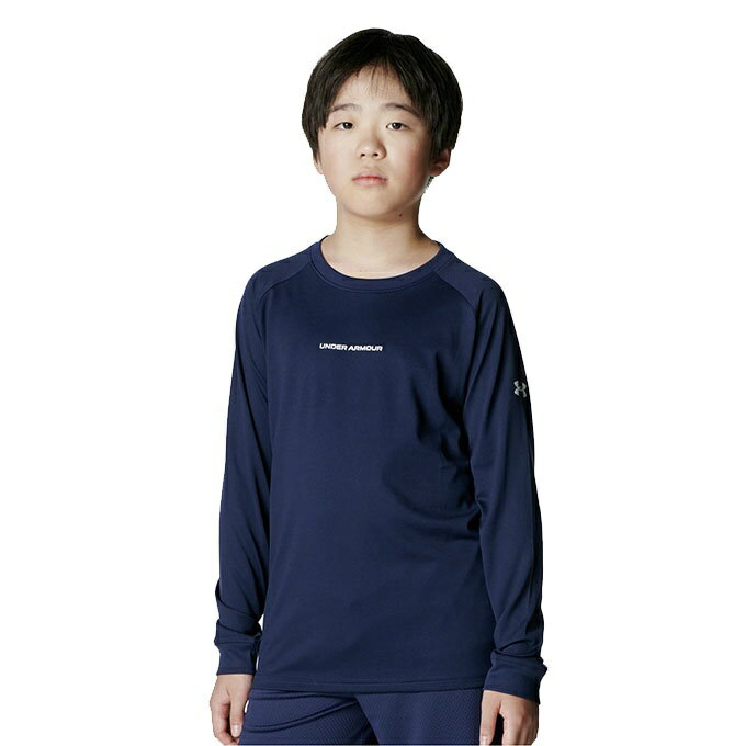 ウェアが変わるとパフォーマンスが変わる。優れた吸汗速乾性とストレッチ性を備えた、アンダーアーマーのパフォーマンスファブリック「UAテック」。 ■カラー：MDNV(Midnight Navy(410)) ■サイズ(cm)： 140(YM)(着...