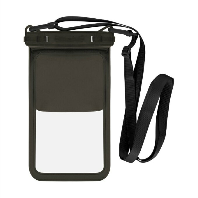 セパレートポケット付き！ IPX8取得 防水ケース ■カラー：BK ( ミスティブラック ) ■サイズ：約135(W)×15(D)×230(H)mm ※製品によって仕上りサイズに多少の誤差がありますのでご了承下さい。 ■最大適応サイズ：約9...