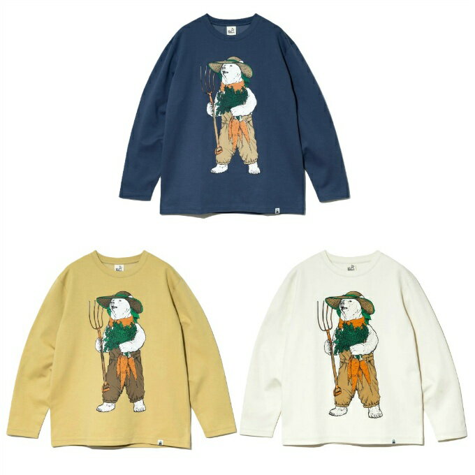 『でんき(電気)のせんい(繊維)で世界を変える』 着るだけでテクノロジー体験ができ地球にも優しい素材「ピエクレックス」のロングスリーブクマTEEが登場。 前身には、ピエクレックスの堆肥で育てられる、いつか育ててみたい野菜のにんじんを持った農...