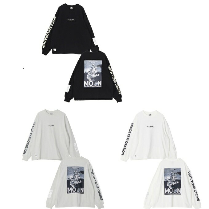 月や宇宙へのロマンをデザインに投影したロングスリーブTシャツ コンセプトは「宇宙だって、アウトドア」 宇宙から着想を得た、CHUMSの「SPACE」シリーズ。 宇宙は究極のアウトドア。そんなロマンや楽しさをCHUMSらしいあそびゴコロのある...