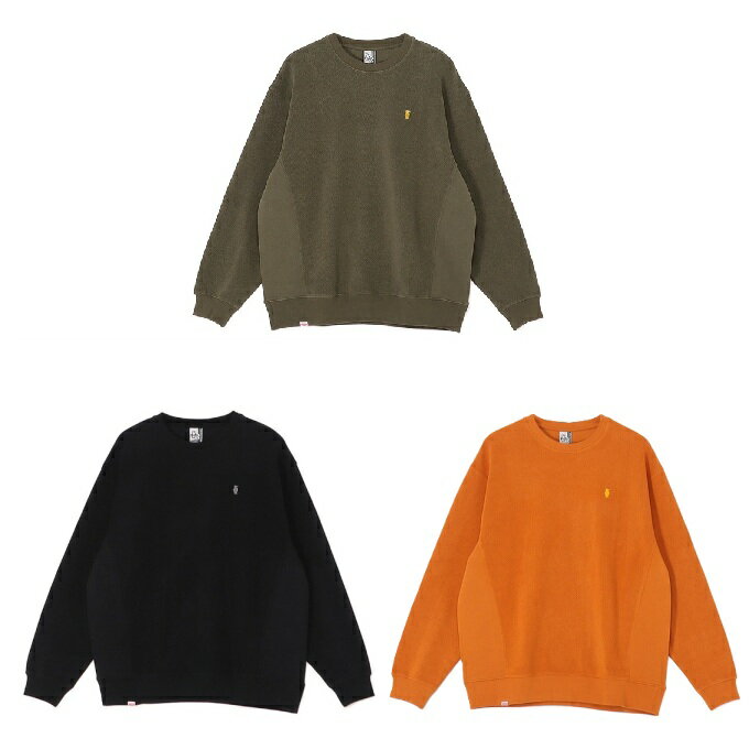 ヘリンボーン柄をCHUMSらしくアレンジした、“Troutbone”シリーズのスウェットクルートップ ■カラー：Black、Lt．Brown、Olive ■サイズ： S(着丈/66cm、肩幅/52cm、身幅/60cm、裄丈/82cm、袖丈/...