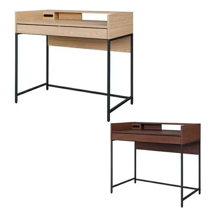 住環境に合わせた商品サイズの適正化×機能(伸長、収納)×質感、デザインにこだわったLDKシリーズ 機能性にこだわり、シンプルで使いやすいデスクです。 天板はメラミン樹脂加工で熱や水、汚れに強くお手入れが簡単です。 上部棚は小物が置けます。デ...