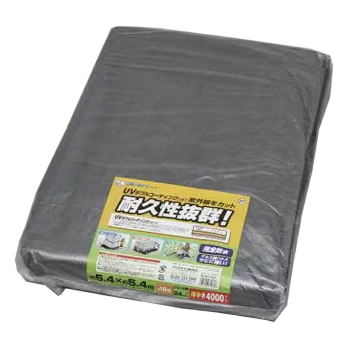 UVコーティング仕様で紫外線をカットします。従来シートと比較して耐久性や耐候性に優れ、紫外線を浴びる野外において効力を発揮します。サビに強いアルミ製のハトメ付きです。 約18畳、ハトメ数24個 ■カラー：シルバー ■サイズ：幅5,200mm...