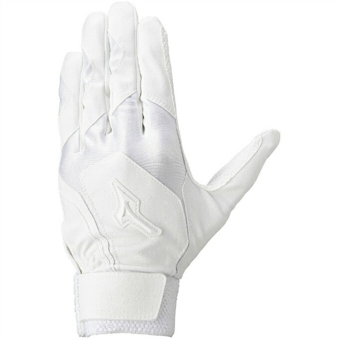 ■カラー：10(ホワイト×ホワイト) ■サイズ：S（22～23cm） ／ M（24～25cm） ／ L（26～27cm） ■着用：両手用 ■用途：バッティング用 ■素材・製法：平側素材 合成皮革 ／ 甲側素材 合成皮革、合成繊維 ■原産国：...