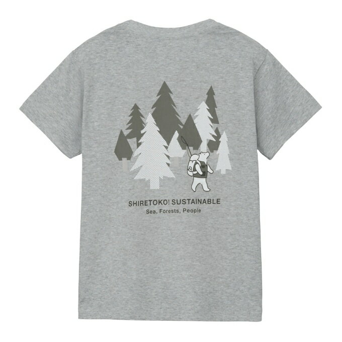 北海道斜里町の観光シンボルキャラクター、知床トコさんのグラフィックを配置した半袖Tシャツ ■カラー：Z(ミックスグレー) ■サイズ(cm)： 130 ( 着丈/50、身幅/40、肩幅/36、袖丈/14、裾幅/40、袖口幅/14 ) 140 ...