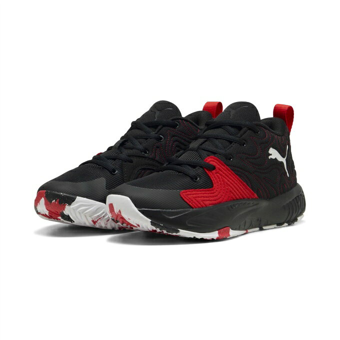 ■カラー：06PUMA BKP ■サイズ：22.5～24.0cm ■素材：合成繊維+合成皮革+合成樹脂(ポリウレタン) 検索ワード：ミニバス バッシュ バスケットボールシューズ バスケシューズ バスケットボール バスケット バスケ シューズ 靴
