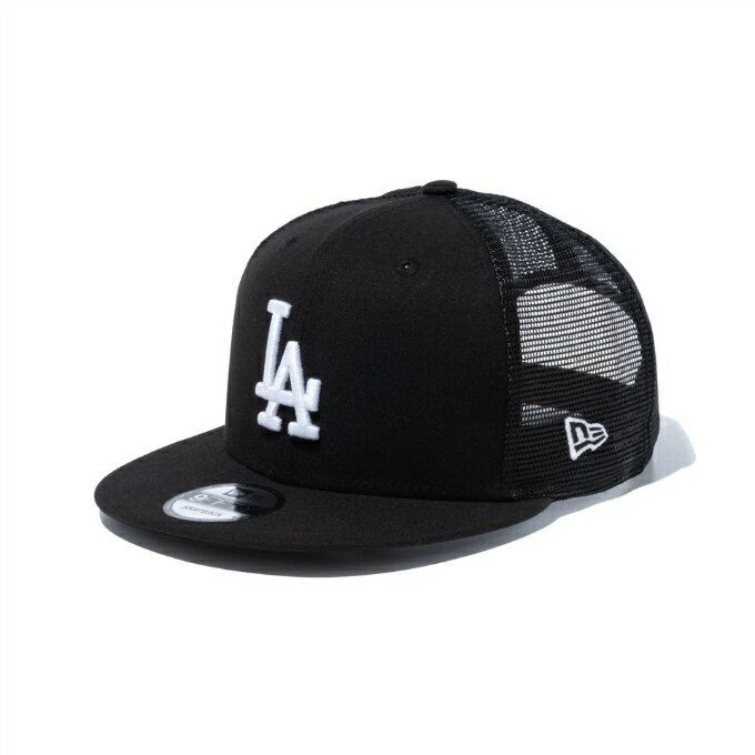 フロントにロサンゼルス・ドジャースのロゴをレイアウトした9FIFTY。通気性の良いメッシュ仕様です。 ■カラー：BK/スノーホワイト ( ブラック × ホワイト ) ■サイズ： S/M ( 頭回り/55.8～59.6cm ) M/L ( 頭...