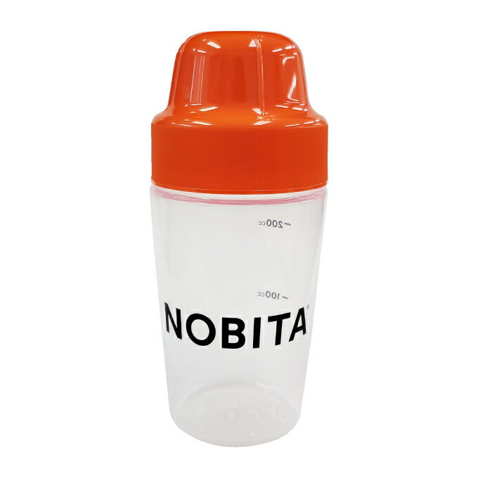 NOBITAのロゴ入りのプロテインシェーカー。 お子様でも持ちやすく飲みやすいサイズです。 容器側面に目盛りが付いていて、飲料とプロテイン粉末を入れて振るだけで簡単にプロテインを作ることができます ■容量：250cc ■素材： 本体 / P...