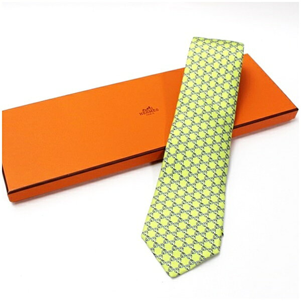 商品の詳細 商品名 エルメス シルク ネクタイ 605888T 未使用 チェーン柄 中古 Sランク HERMES シリアル タグあり サイズ 大剣の幅8センチ カラー ライトグリーン×グレー 素材 シルク100％ 商品ランク Sランク 状態...