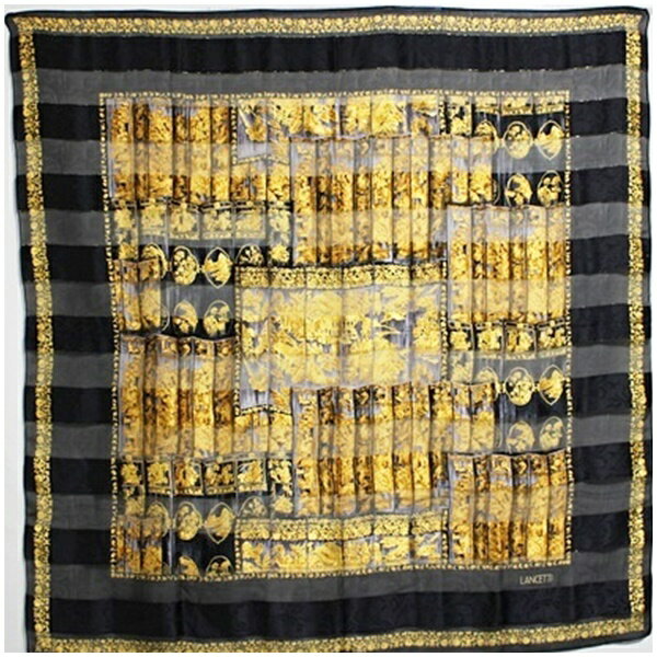 商品の詳細 商品名 ランチェッティ シルク 大判スカーフ ブラック×イエロー 中古 Aランク LANCETTI シリアル タグあり サイズ 120×118センチ カラー ブラック×イエロー 素材 絹100％ 商品ランク Aランク 状態 所々...