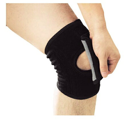 ＜仕様＞ ●色:ブラック ●サイズ:フリー ●質量(g):126 ＜特長＞ ●3ヵ所を固定するため、ズレません。 ●足の太さにかかわらず、膝にピタリとフィットします。 ●左右兼用タイプです。 ●ポリエステル短繊維「ロンウェーブ」（クラレ放射...