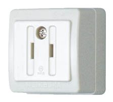 ＜仕様＞ ●定格:2P15A125V ●長さ(mm):49 ●幅(mm):49 ●厚み(mm):29.5 ●質量(g):55 ＜特長＞ ●RoHS指令適合製品です。 ＜用途＞ ●設備工事用。