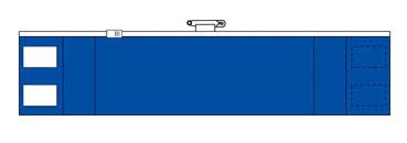 ＜仕様＞ ●マジックテープ付 ●上部安全ピン付 ●記入用紙1枚付(70×220mm) ●色:青 ●縦(mm):90 ●横(mm):420 ●質量(g):60 ＜特長＞ ●パソコンで製作したオリジナル文字の用紙を差し込めます。 ＜材質・仕上げ...