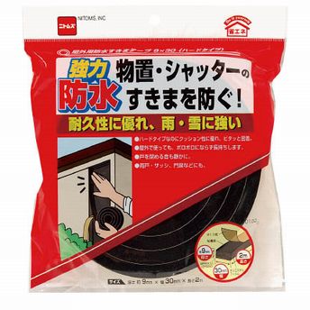 ＜仕様＞ ●切断にはカッターが必要 ●色:ブラック ●幅(mm):30 ●長さ(m):2 ●厚み(mm):9 ●質量(g):86 ＜特長＞ ●耐候性・止水性に優れ、屋外での使用に最適です。(屋外で使用してもぼろぼろにならず長持ちします。） ...