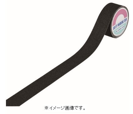 ●滑り止めテープ ●通路、階段、スロープ、作業場等の滑りやすい箇所に。 ●平面用 ●カラー：黒 ●サイズ：50mm幅×5m ●厚み：1mm ●材質：基材⇒エンビ、表面⇒鉱物粒子