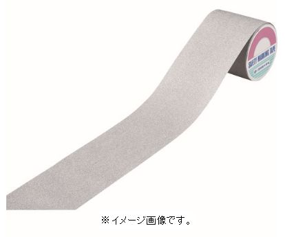 ●滑り止めテープ ●通路、階段、スロープ、作業場等の滑りやすい箇所に。 ●平面用 ●カラー：シルバー ●サイズ：100mm幅×5m ●厚み：0.8mm ●材質：基材⇒エンビ、表面⇒鉱物粒子