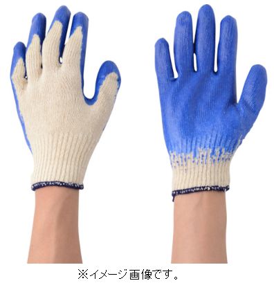 ＜仕様＞ ●10ゲージ編 ●色:ベージュ/青 ●サイズ:フリー ●全長(cm):24.0 ●手のひら周り(cm):20.0 ●中指長さ(cm):8.0 ●厚さ(mm):2 ●質量:350.0g ＜特長＞ ●10ゲージ薄手手袋に天然ゴム引き加...