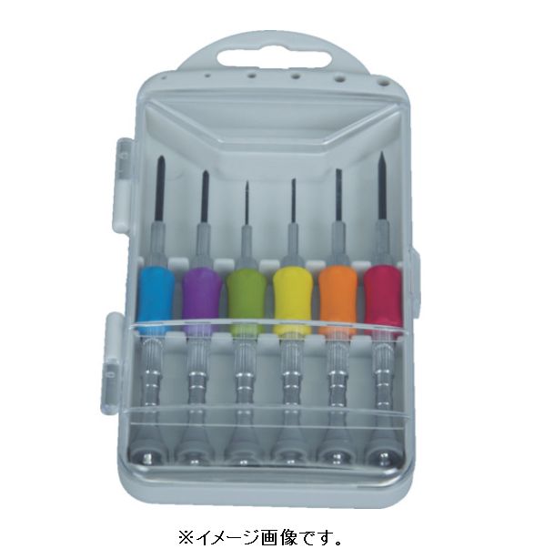 ＜特長＞ ●微細なねじの取り付け、取り外しに最適なドライバーです。 ●サイズ毎にカラーの異なるクッショングリップが装着されています。 ＜用途＞ ●時計、ラジオ、メガネ、精密機器、プラモデルなどの組立修理などに便利です。 ＜仕様・規格＞ ●セ...