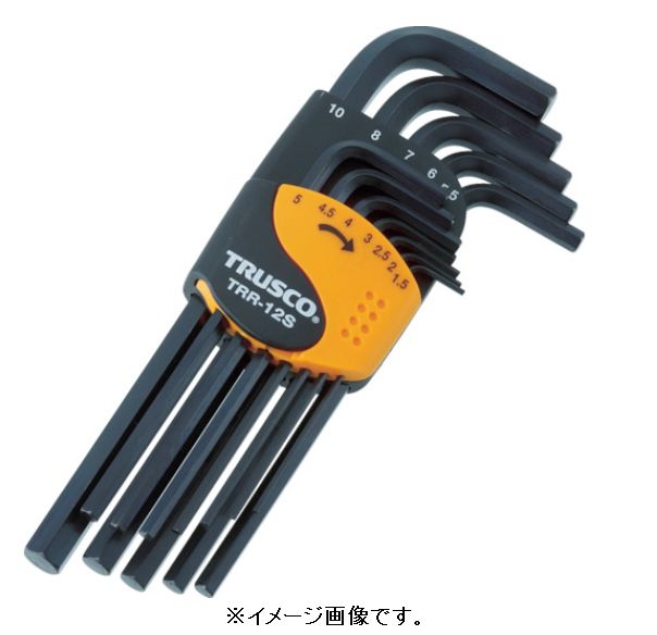 ＜特長＞ ●ホルダが回転でき、各サイズの六角棒レンチの出し入れがしやすいです。 ＜仕様・規格＞ ●組入数(丁)：12 ●セット内容(mm)：1.5、2、2.5、3、4、4.5、5、5.5、6、7、8、10 ●セット内容(本)：12 ●硬度：...