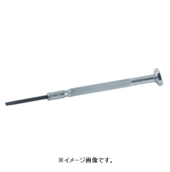 ＜特長＞ ●微細なねじの取り付け、取り外しに最適なドライバーです。 ●時計、ラジオ、メガネ、精密機器、プラモデルなどの組立修理などに便利です。 ＜仕様・規格＞ ●硬度：HRC53～56 ●刃先：（－）2.4×0.36 ●軸長(mm)：28 ...