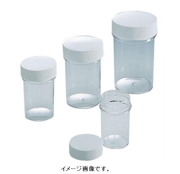 ＜特長＞ ●粉末・錠剤用標本瓶または見本容器として便利です。 ＜仕様・規格＞ ●ねじ込フタ ●耐熱温度：80℃ ●直径(mm)：61.5 ●高さ(mm)：96.5 ●口径(mm)：49 ●容量(ml)：140 ●色：透明 ●フタ色：白色 ●...