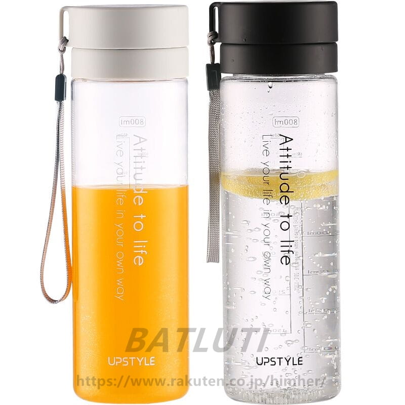 素材：プラスチック 容量：約800ml 使用温度：0°C-80°C バッグ内で横にしても大丈夫です。手にフィットするスリムな本体は持ちやすさだけでなく、バッグにいれても場所をとりません。 オフィス使いにもお出かけにも便利な水筒です。よく洗え...