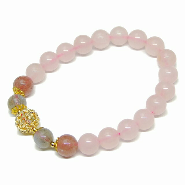 ※画像と同品質のものをお送りします。 オリジナルアクセサリー作りに是非どうぞ〜〜（m−m） ポーチに入れた状態で発送いたしますので、そのままプレゼントとしてご利用頂けます。 素材 天然石：ラブラドライト ローズクォーツ ストロベリークォーツ...