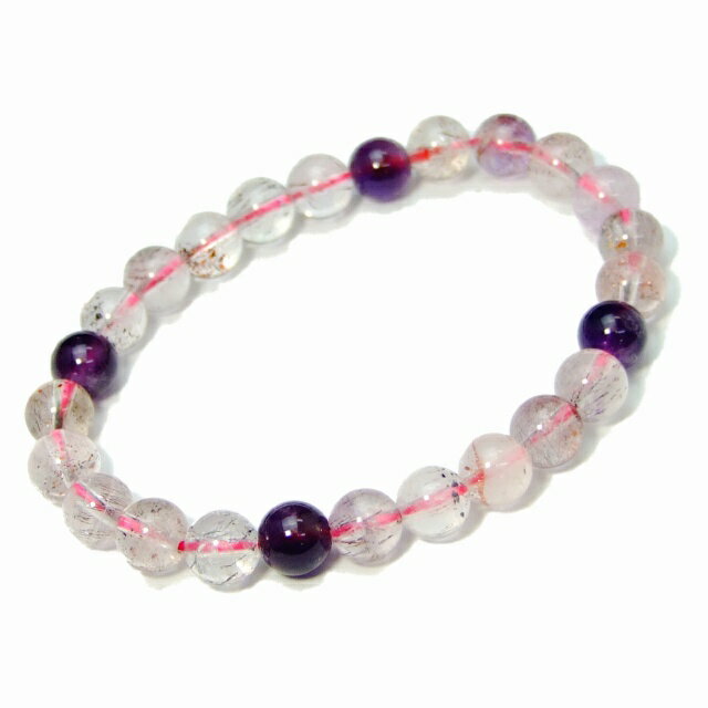 ※画像のものをお送りします。 オリジナルアクセサリー作りに是非どうぞ〜〜（m−m） 素材 天然 サイズ 約：重さ12.5g　玉径7mm・±0.5mm　内径16cm(ゴムは伸縮可) 　※ 多少の誤差はご了承下さい。潜在能力を開花させる石 水晶...