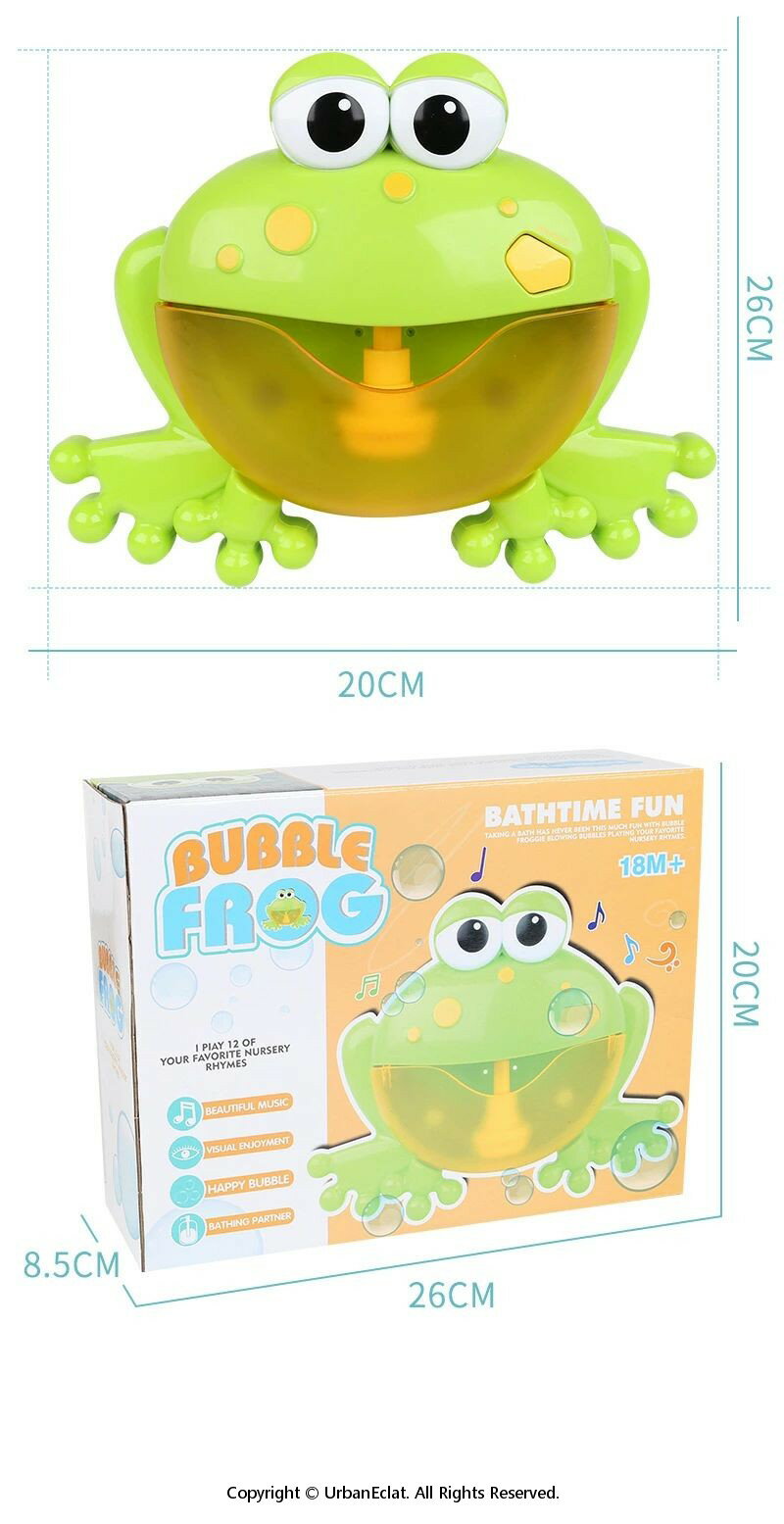 【入浴玩具】：かわいいカエルの外観、面白いシャボン玉製造機。お風呂に苦手な子供でも、お風呂嫌い子でも、楽しくお風呂を楽しめます！ 【操作簡単】：シャボン液を入れて、スイッチを押すだけで、1分間に500個以上のシャボン玉を作れます。 【吸盤式...