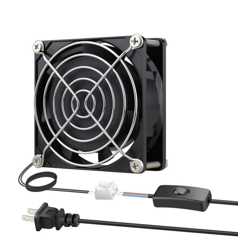 GDSTIME 80mm 92mmm 120mm アキシャルファン 、110V 120V AC 8cm 9cm 12cm冷却ファン、DIY換気排気プロジ, ボールベアリング ケースファン