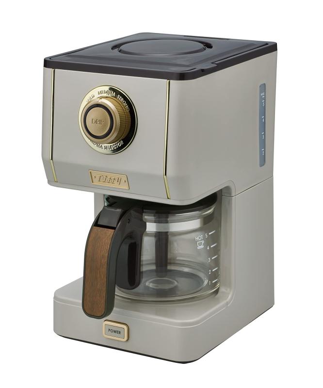 【Toffy/トフィー】 アロマドリップコーヒーメーカー K-CM5 ドリップ式 蒸らし機能 選べる味わい 自動保温機能 ガラスポット メッシュフィルター付きレトロ おしゃれ K-CM5ハンドドリップのように、コーヒー粉をじっくり蒸らしなが...