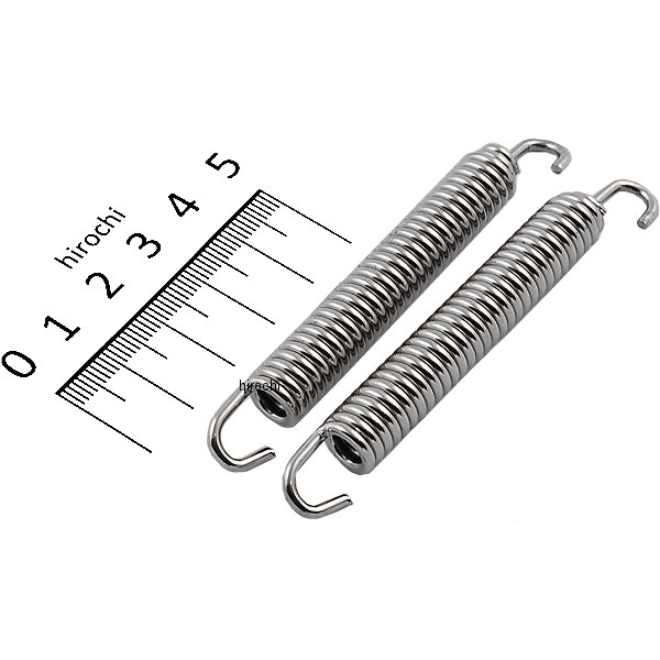 NBS バイクパーツセンター マフラースプリング汎用サイズ:85mm数量:2個入りサイレンサーとエキパイのつなぎ目などに使用されるスプリングのセットです。社外チャンバーやワンオフのサイレンサーなどの装着の際にご使用ください。209801楽天...