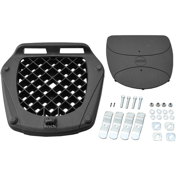 ジビ GIVI MP70N モノロックモノロックケース用GIVI E43NMLモノロックケース (94450)に採用された汎用WIDEベースの単品売り波型プレートやスクエアワッシャーなど取付ボルト類一式付属94540楽天 HD店　