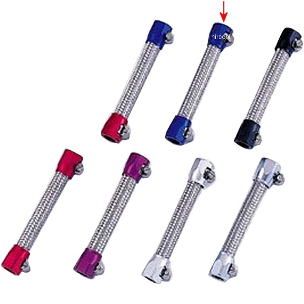 ポッシュ POSH ブレードホースキットフロントマスター用 NSR250R、NC35用 ブルーNSR250R、NC35カラー:ブルーL=120mmSEフィッティングとステンレスブレード耐油ホースの組合せにより、ノーマルホースと交換するだけで...