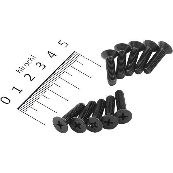材質：ステンレス(SSブラックメッキ)サイズ：M5X20入数：10並目ねじ(+)皿頭000012265773 HD　