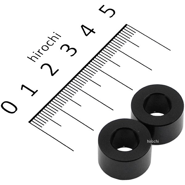 ポッシュ POSH ユニバーサルカラーセット ブラック内径8mm、外径16.5mmアルミ削り出し、ブラックアルマイト仕上げ。101008-06楽天 HD店　