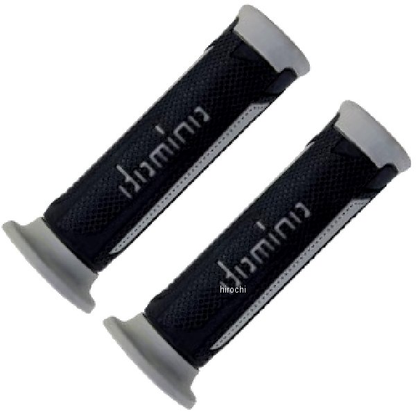 ドミノ domino グリップ オンロード ツーリスモタイプ：ツーリスモサイズ：121mmカラー：ブラック/グレー内径：右：24mm/左：22mm素材：サーモプラスチックゴム形状：エンドオープングリップに太さを持たせることにより長距離のツー...