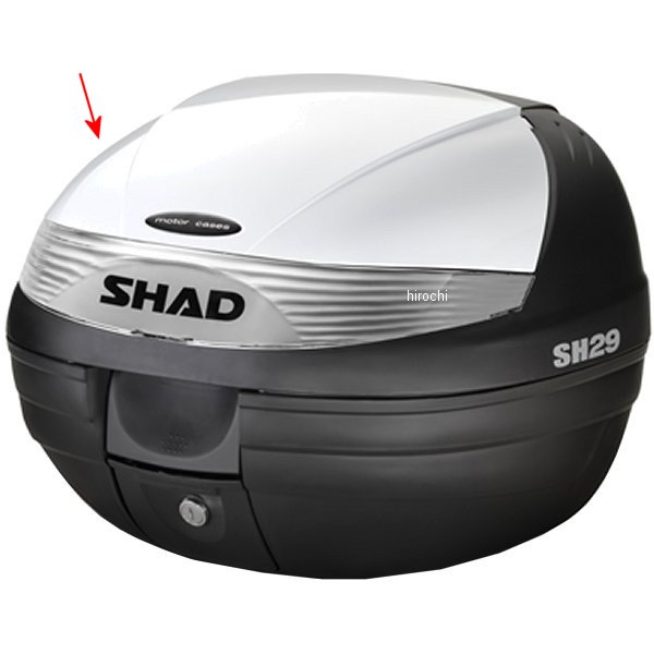 シャッド SHAD SH29専用カラーパネルカラー:ホワイト対応モデル:SH29(品番:D0B29100)商品はカラーパネルのみとなります。カラーパネルの取付にはリアボックス本体に穴をあけていただき付属のビスで固定してください。D1B29E...