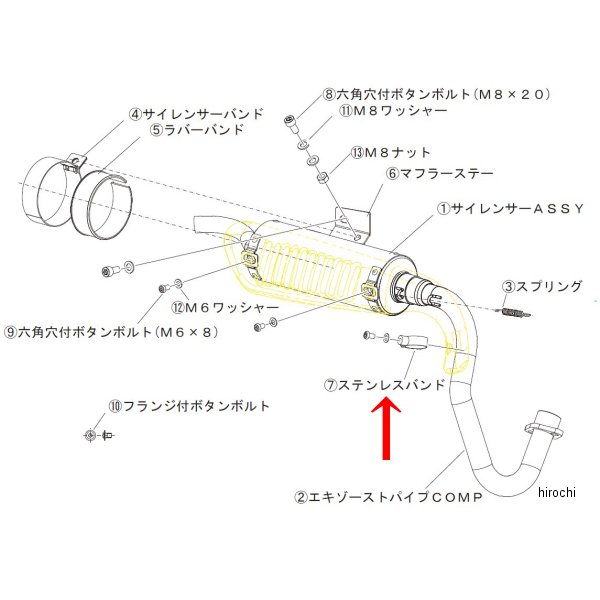デイトナ ステンレスバンド72016、72017補修用72911楽天 HD店　